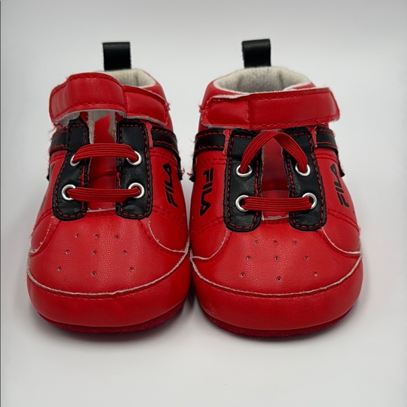 Fila | Shoes | Fila Red And Black Baby Walker Shoes Size 92 Months ...